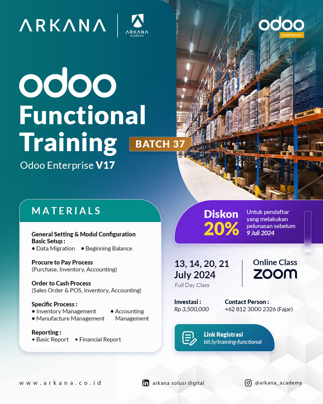 Odoo Training Indonesia | Functional & Technical (Development)